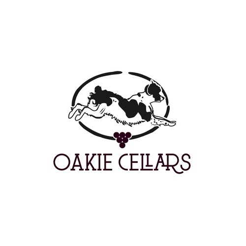 Design a wine cellar logo, named after dog named Oakie | Logo design ...