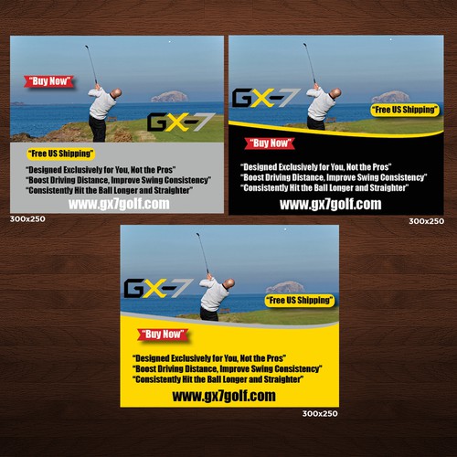 GX-7 Golf Club Image Ads for Google | Banner ad contest