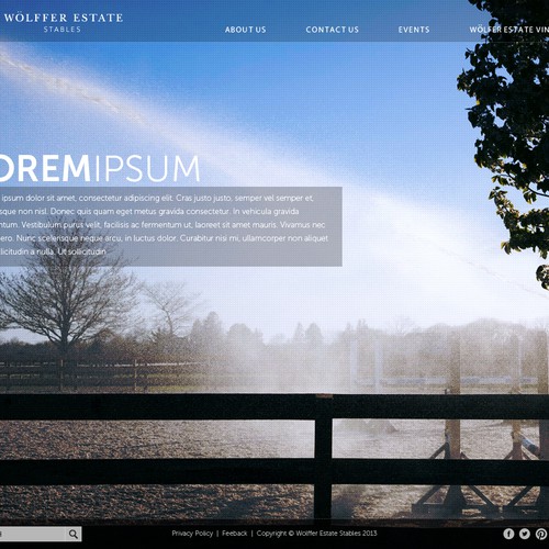 Designs | Wölffer Estate Stables | Web page design contest