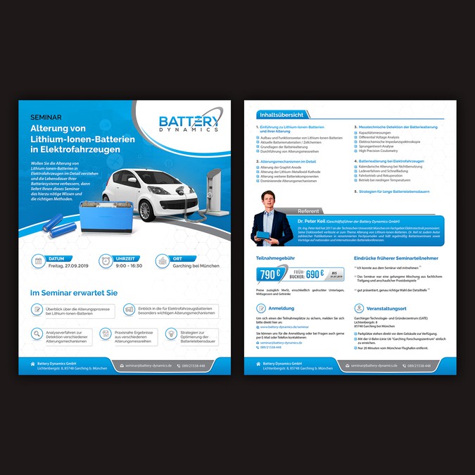 Flyer for a training course on battery degradation in electric vehicles ...