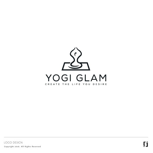 Create a captivating logo for Yogi Glam. | Logo & brand identity pack ...