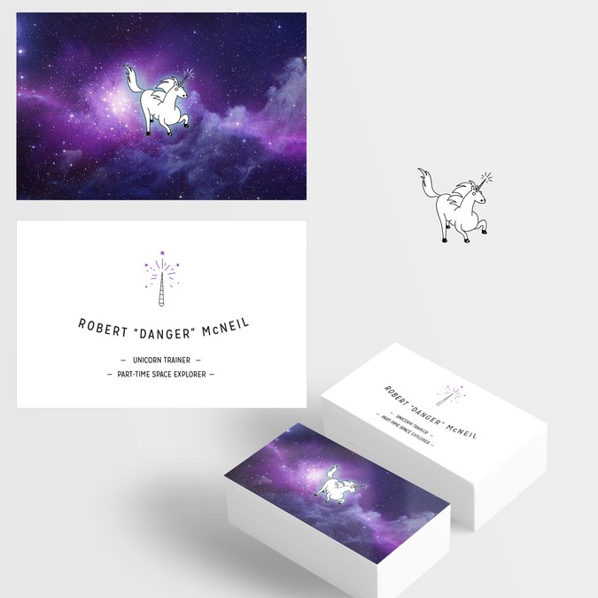Business card for unicorn trainer and part time space explorer ...