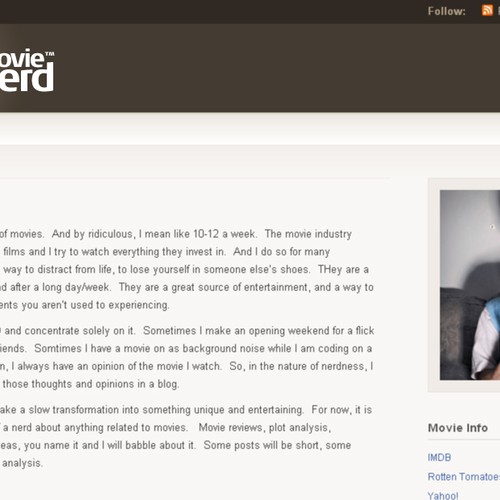 Website Logo for Movie Review Blog | Logo design contest