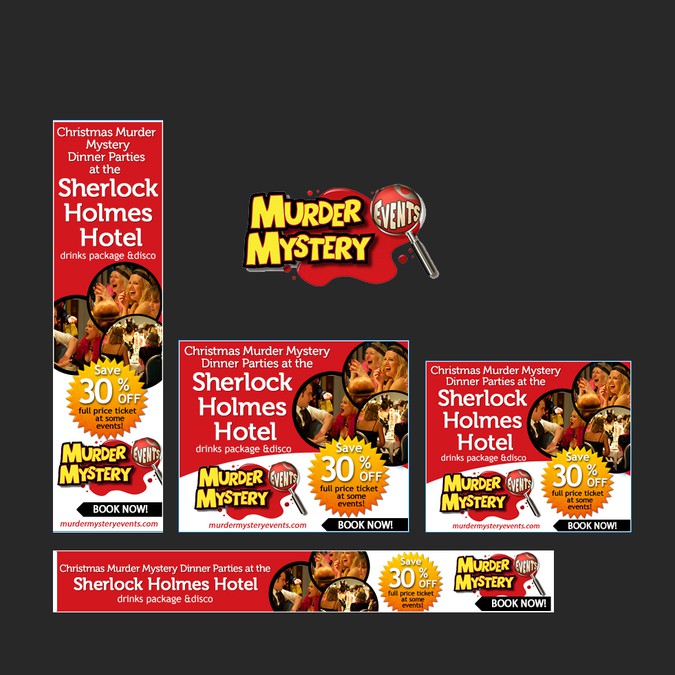 Create an intriuging Murder Mystery banner ad! | Banner ad contest