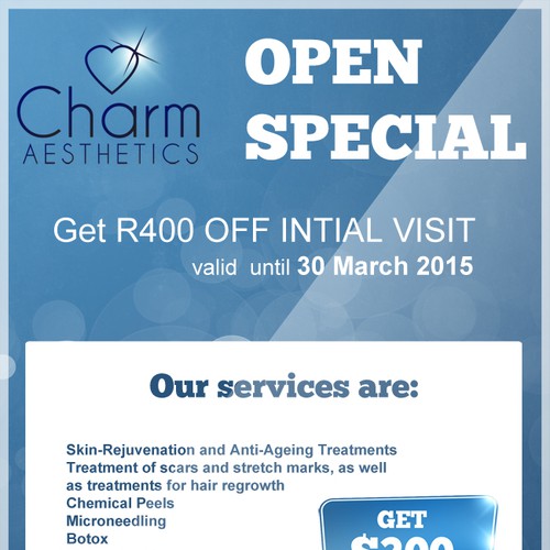 Create a modern-minimalist pamphlet for skin-rejuvenation and cosmetic ...