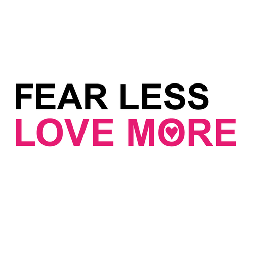 Fear less, love more! Logo design | Sticker contest