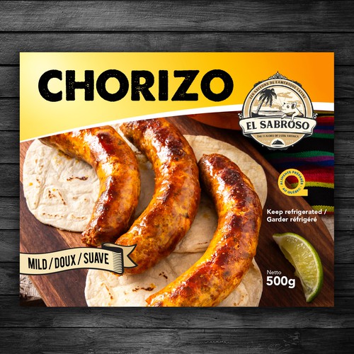 Designs | Labels for Chorizo EL Sabroso, from Latin America | Product ...