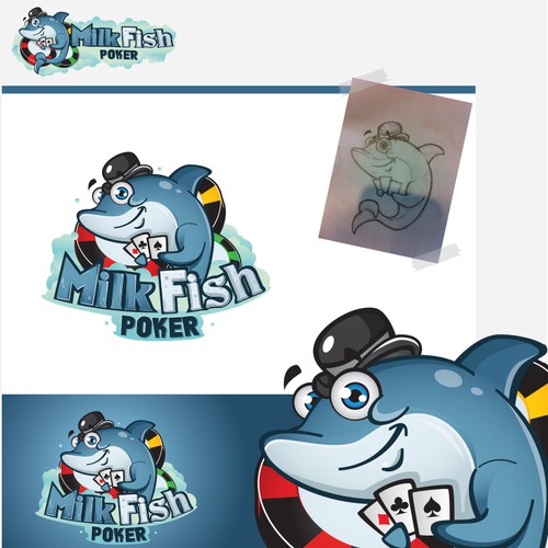 Fresh new logo for MilkFish Poker | Logo design contest