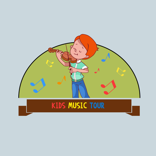 Create a cool logo for kids age 5-8 music classes, Kids Music Tour ...