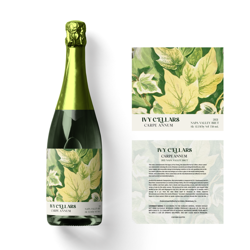 Designs | Ivy Cellars sparkling wine label | Product label contest