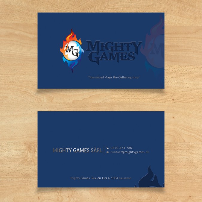 Create a business card for Mighty Games | Business card contest