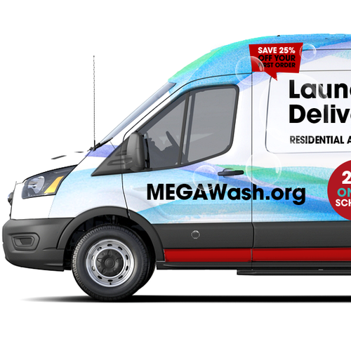 Designs | Design a simple yet eye catching van wrap for a Laundry ...