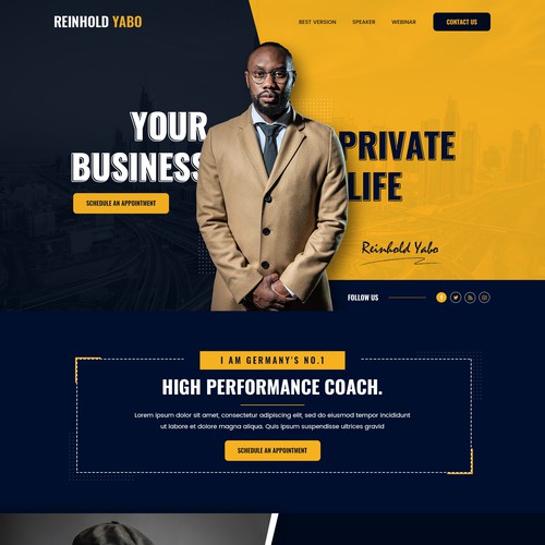 Designs | High-Performance-Coach Website | Web page design contest