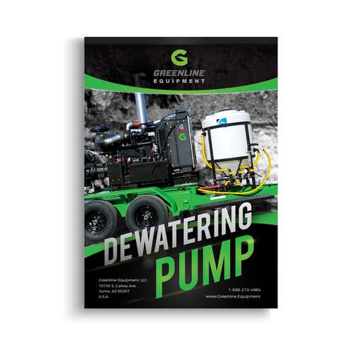Create a flyer of a mining operation scene, and add our product into ...