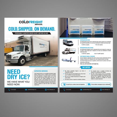 Cold Freight Services customer slicks | Postcard, flyer or print contest