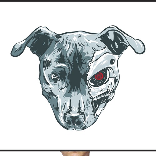 Creative Dog Terminator Face Design | T-shirt contest