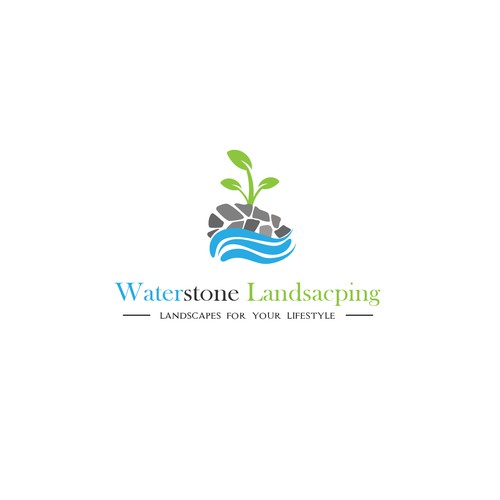 Cool landscape installation company for Waterstone Landscaping | Logo ...
