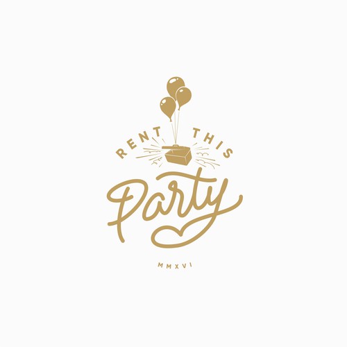Luxurious PARTY BOX Logo --- RENT THIS PARTY | Logo design contest