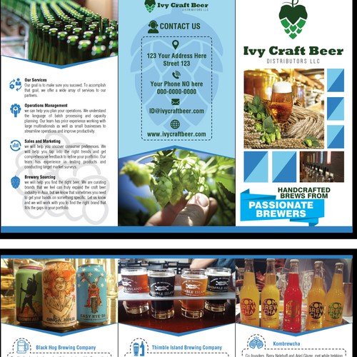 Create a product list brochure for a beer distribution company ...