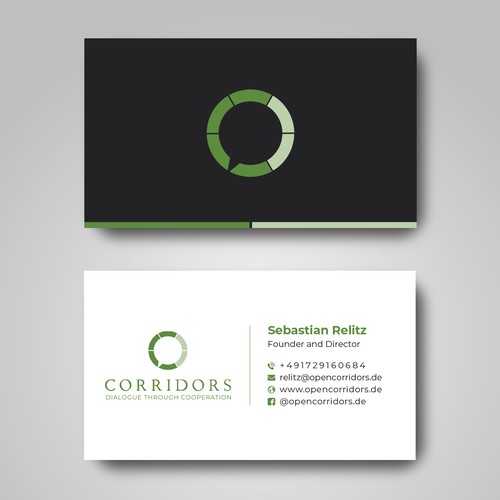 Modern business card for NGO; Logos available | Business card contest