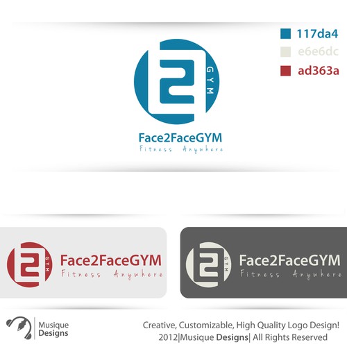 logo for Face2Face Gym | Logo design contest
