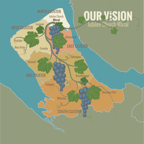 A growing grape vine map illustration | Illustration or graphics contest