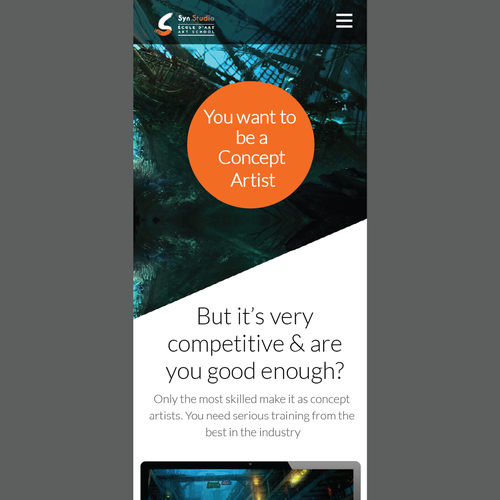 Design a beautiful new website for a concept art school | Web page ...