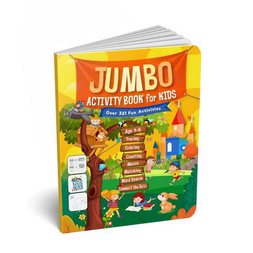 Designs | Fun Design for Jumbo Activity Book | Book cover contest