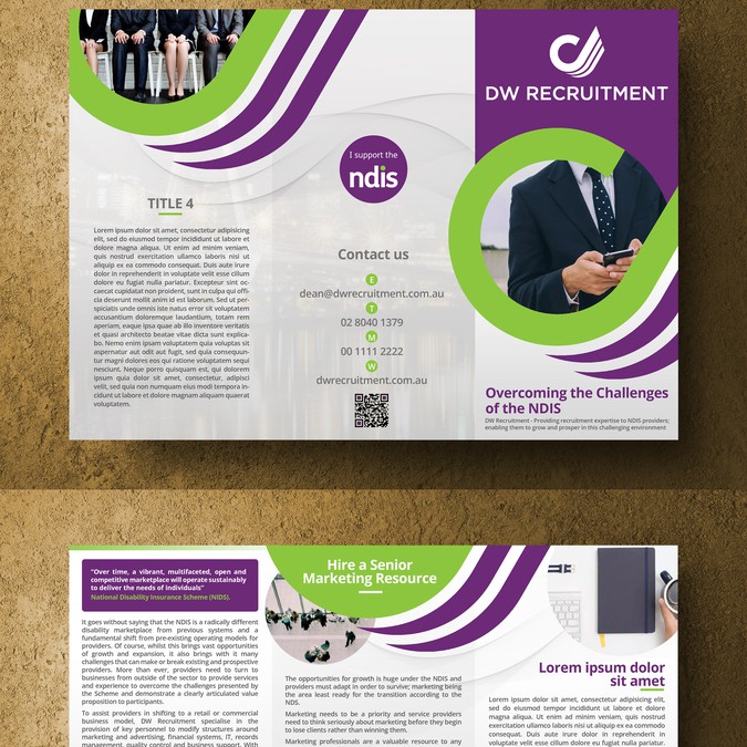 Tri-Fold Leaflet - Recruitment Company in Sydney, Australia | Brochure ...