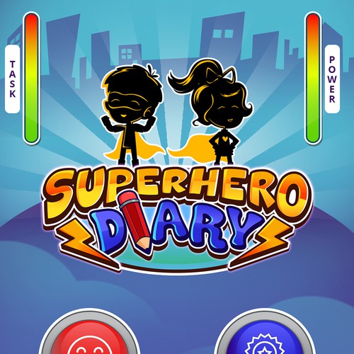 Create a main menu page of a mobile VR game app for children. Possible ...