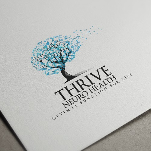 Clean logo for an integrated neurology clinic. We build better brains ...