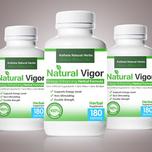 Natural Herbal Supplement Label Design | Product label contest