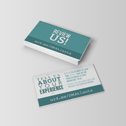 REVIEW ME CARD - Business Card Size To Request a Rating and Review ...