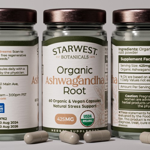 Designs | Organic Herb Capsule Label Design | Product packaging contest