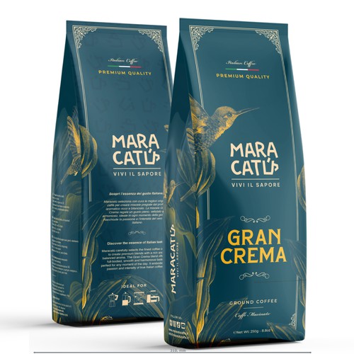 Designs | Premium Italian Coffee Packaging Design – Maracatú Gran Crema ...