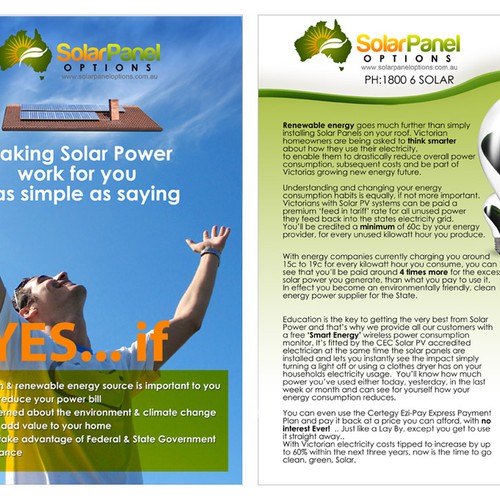 Solar Panel Options Brochure Design | Print or packaging design contest