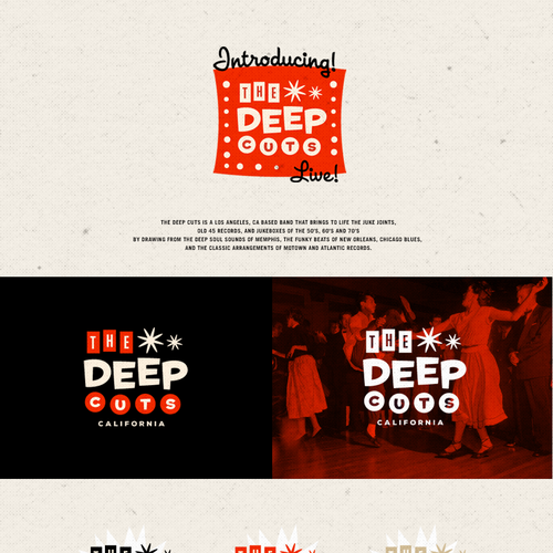 Create a 50s-60's vibe logo for The Deep Cuts | Logo design contest