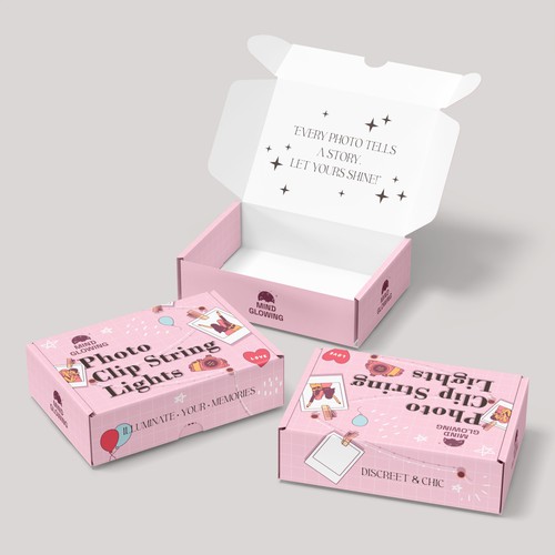 Designs | A cute, trendy & engaging packaging for our Photo Clip String ...