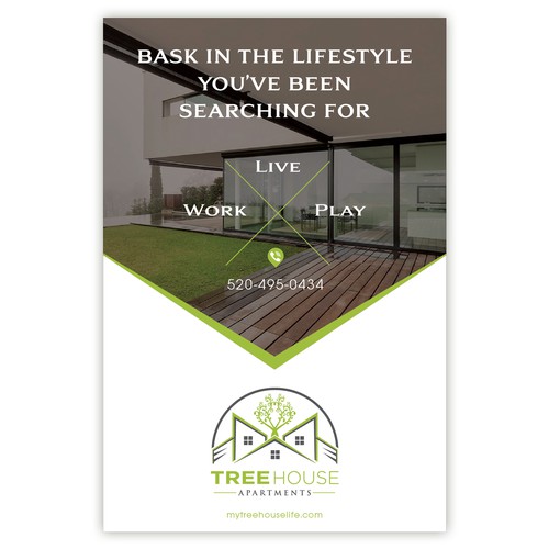Designs | Treehouse Apartments Banner | Signage contest