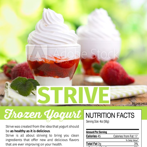 Strive Frozen Yogurt Information Handout Card | Postcard, flyer or ...