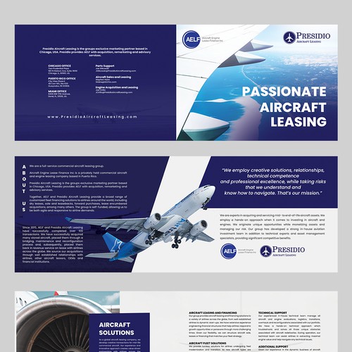 Aviation Leasing Company needs a powerful brochure | Brochure contest