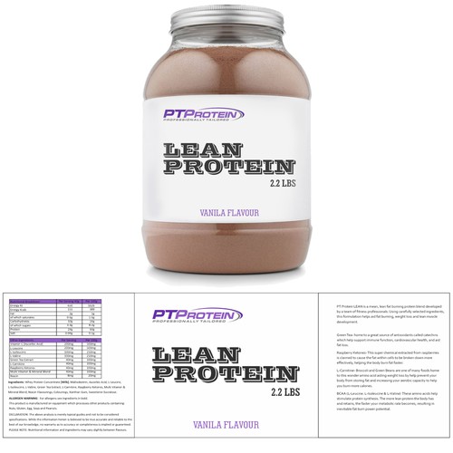 Simplistic, creative Protein Powder Product Label | Product label contest