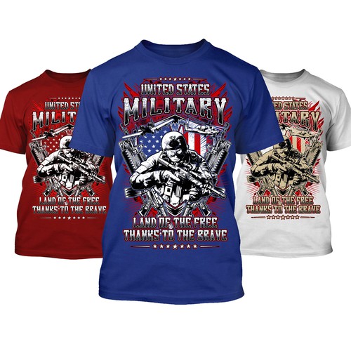 Edgy US military t shirt design | T-shirt contest