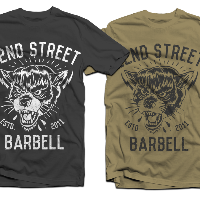 Capture a hard looking T shirt design for a Hardcore Powerlifting Gym ...