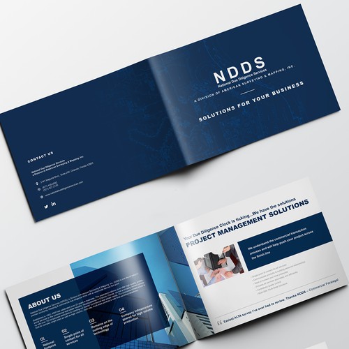 Modern and Edgy Brochure Needed for Due Dilligence Company | Brochure ...