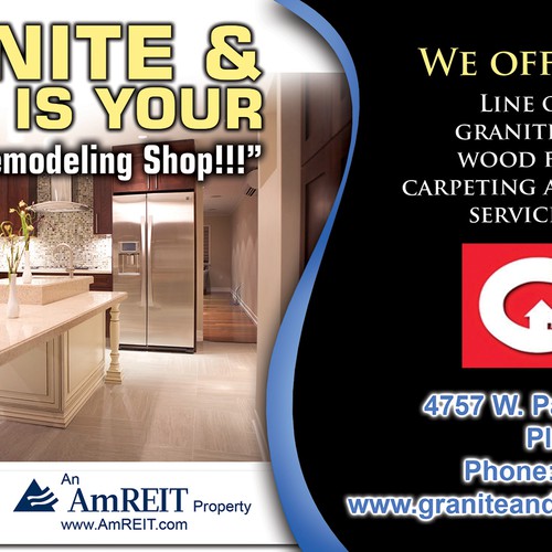 Create an ad for Granite and More | Postcard, flyer or print contest