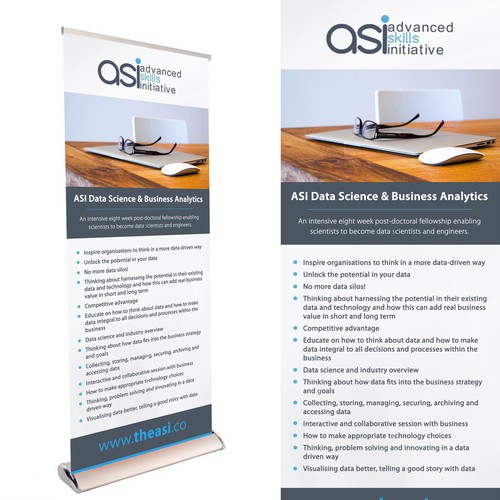 Create a roller banner design for ASI's data innovation lab | Signage ...