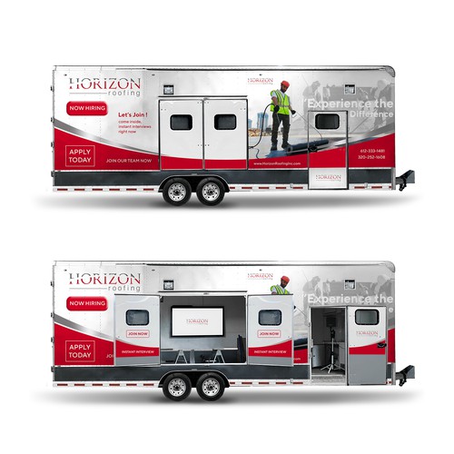 Designs | Traveling job fair enclosed trailer | Car, truck or van wrap ...