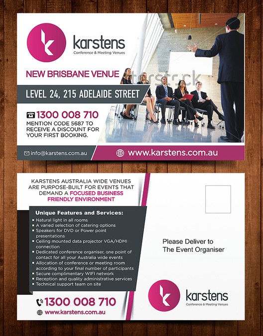 Postcard for new conference venue opening | Postcard, flyer or print ...