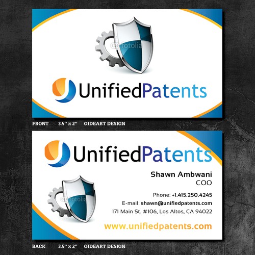 Designs | business card for Unified Patents | Business card contest